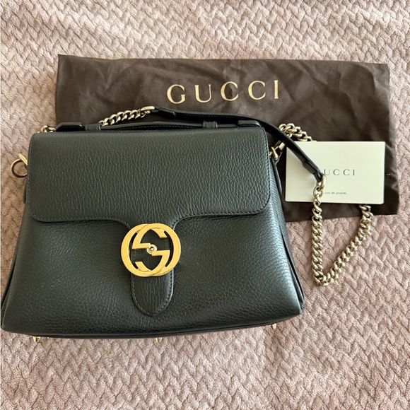 Gucci | Bags | Gucci Dollar Calfskin Interlocking G Top Handle ...